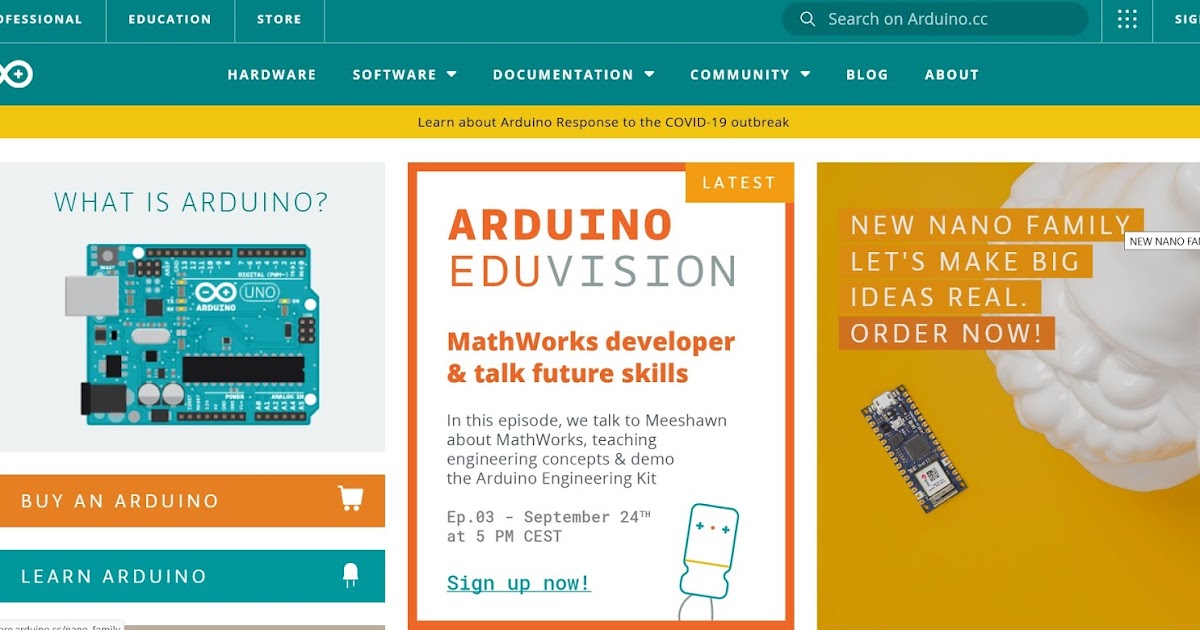Wajah Baru Arduino Official Website - Belajar, Tutorial dan Project Arduino