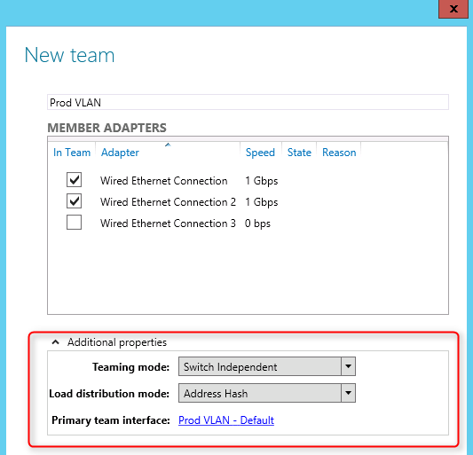 Terry L@u's blog: Configuring NIC teaming in Windows Server 2012 or later