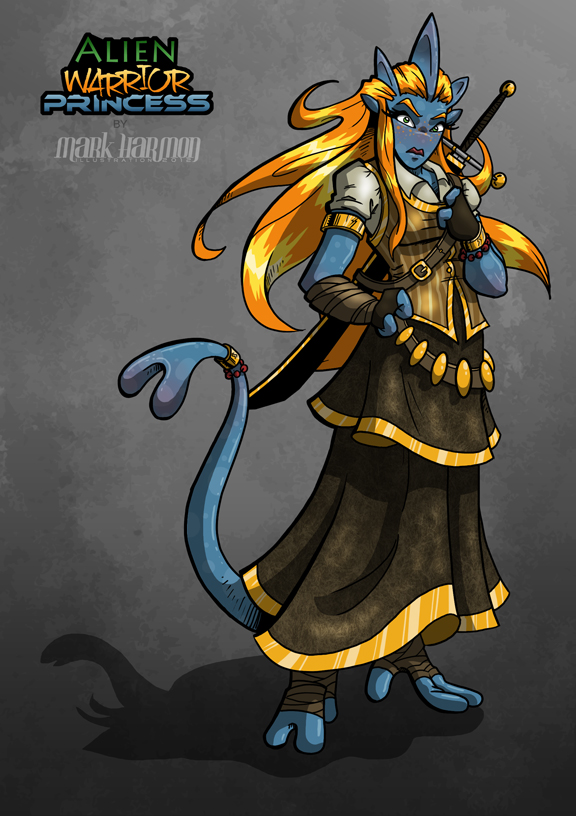 The Blog of Mark Harmon Illustration: Alien Warrior Princess
