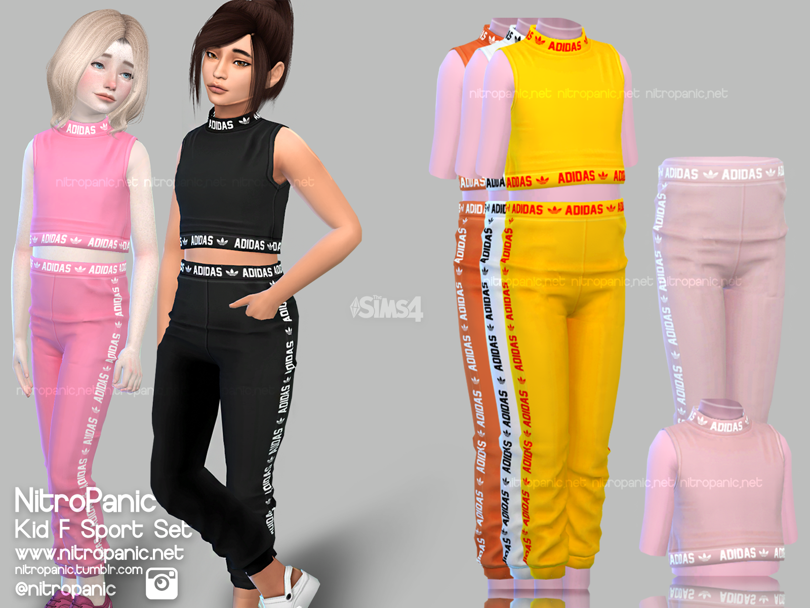 Kid F Sport Set for The Sims 4