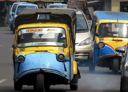 Gambar Transportasi : Kendaraan Roda Tiga Bemo
