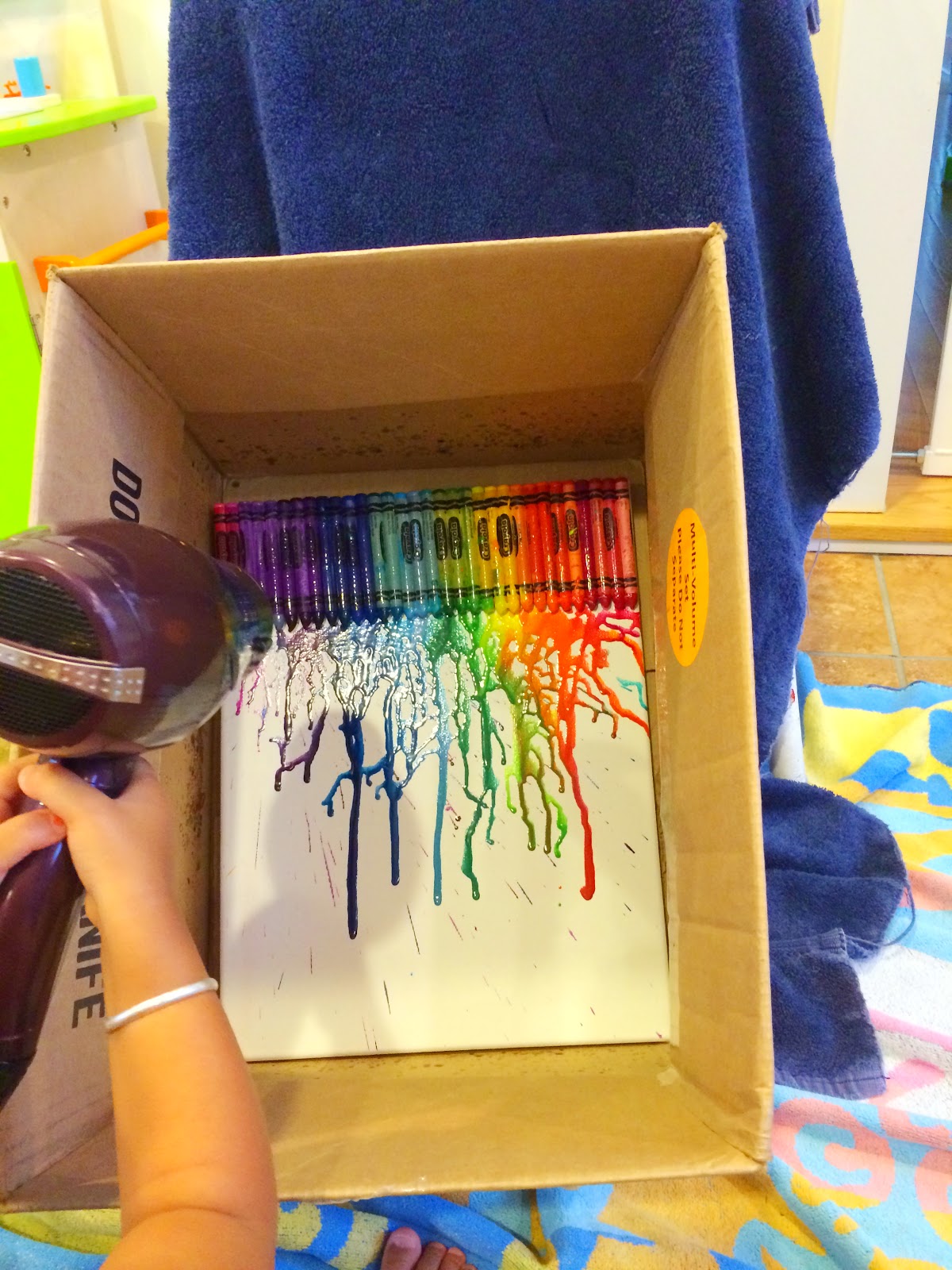 Our Beautifully Messy House : DIY Melted Crayon Art with Variations