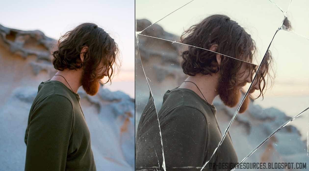 Create a Broken Mirror Effect with a PSD TEMPLATE - Photoshop Tutorial ...