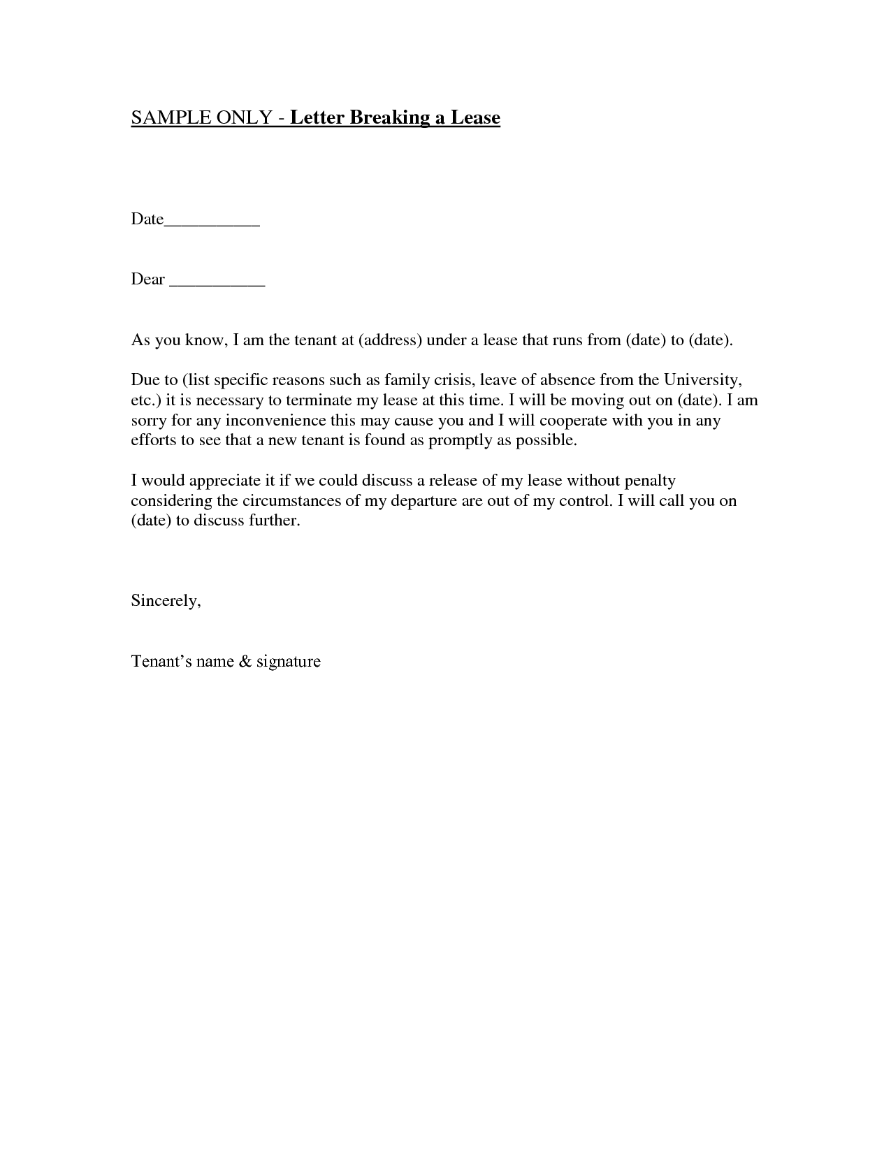 Breaking Lease Agreement Letter Template Resume Letter breaking-lease-agreement-letter-template-resume-letter