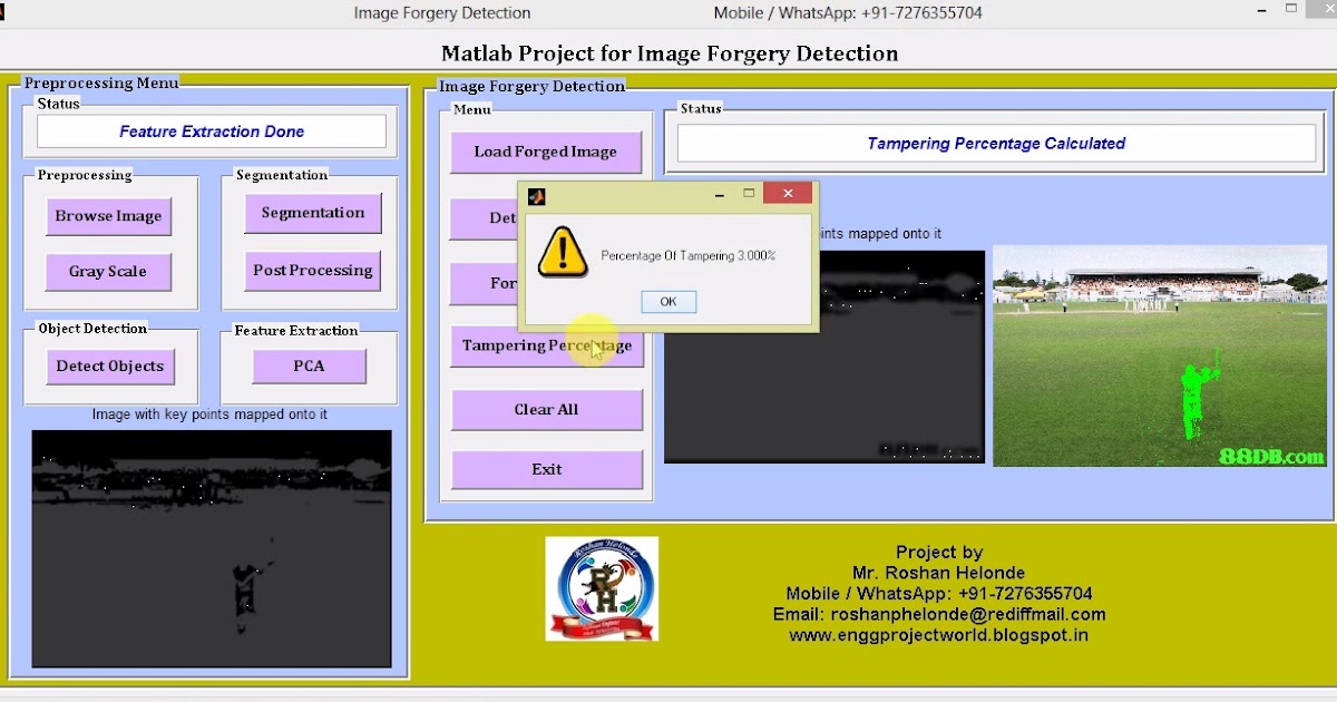 Matlab Project With Source Code Image Forgery Detection Final Year Project Ieee Based