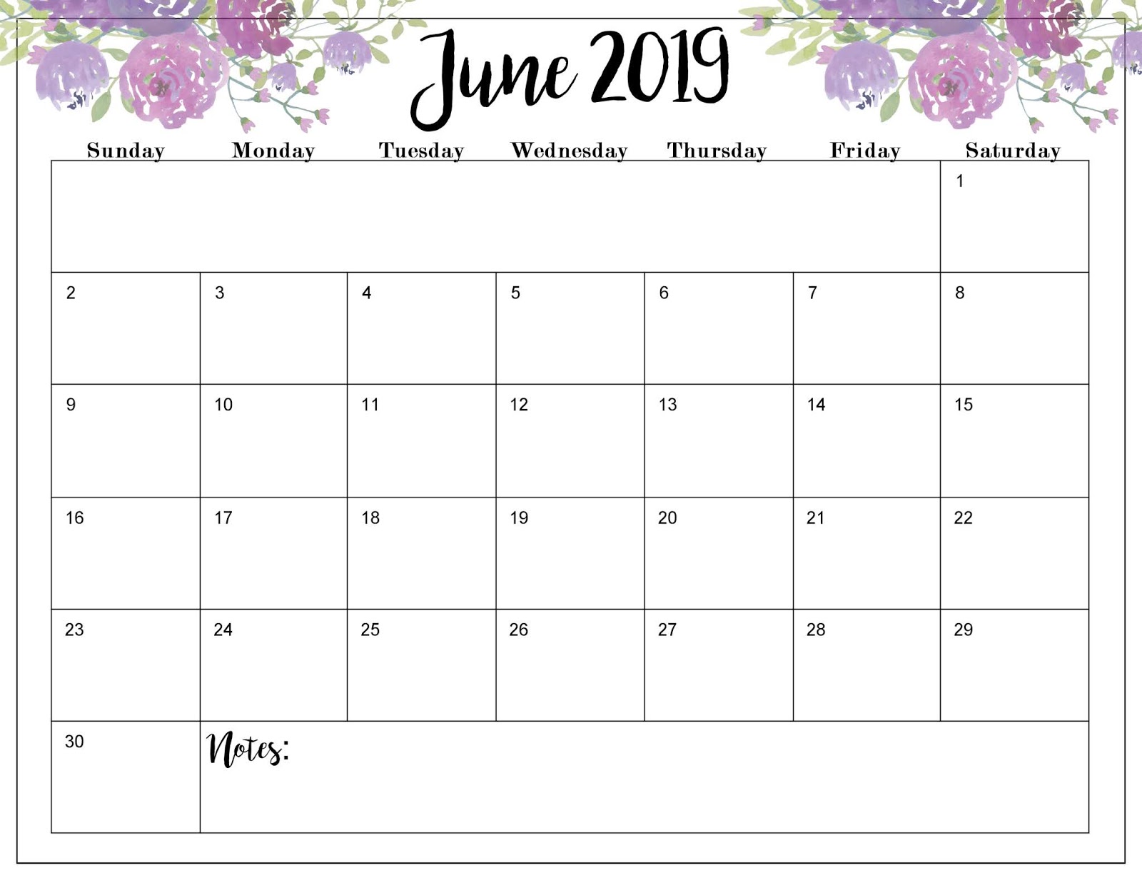 Printable Monthly Calendar 2019 Calendar Printable 2019