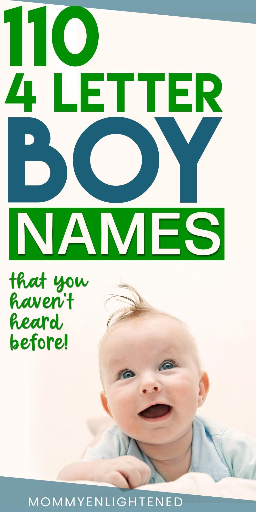 Four Letter Boy Names ~ Thankyou Letter