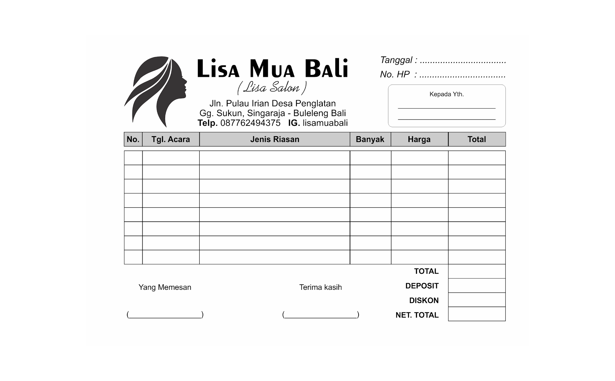 Template Nota Salon (logovectorXyz) ~ logocorel.com : Free Vector Logos ...