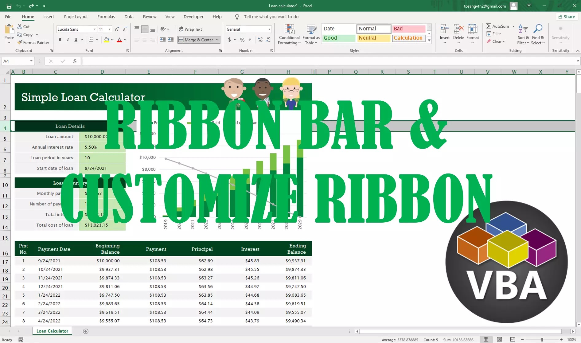 Phần 2: Ribbon Bar và Customize Ribbon trong Microsoft Excel ...