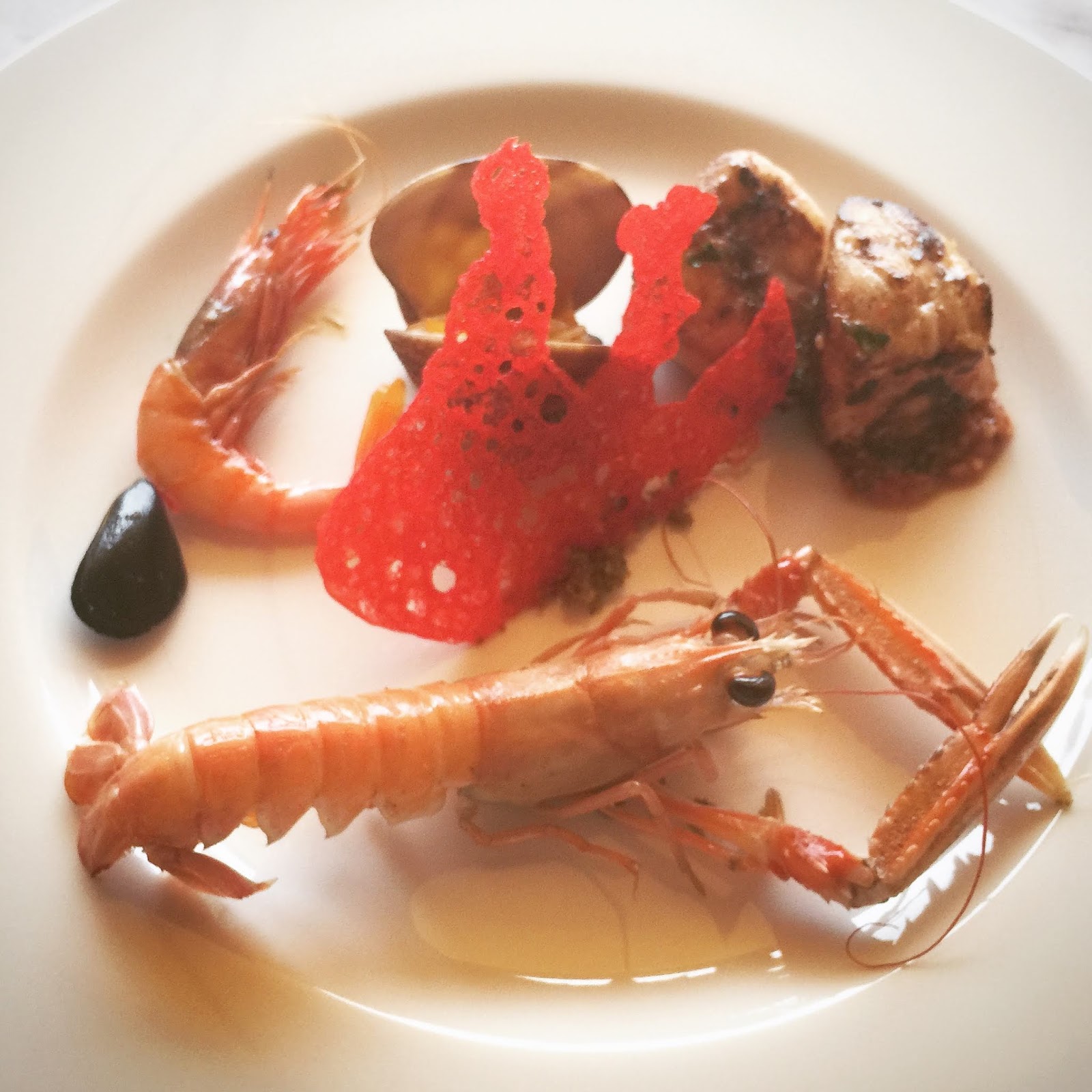 Menjar a Cala Blanca: EL FONDO DEL MAR - RAPE Y MARISCO CON MOJO DE ...