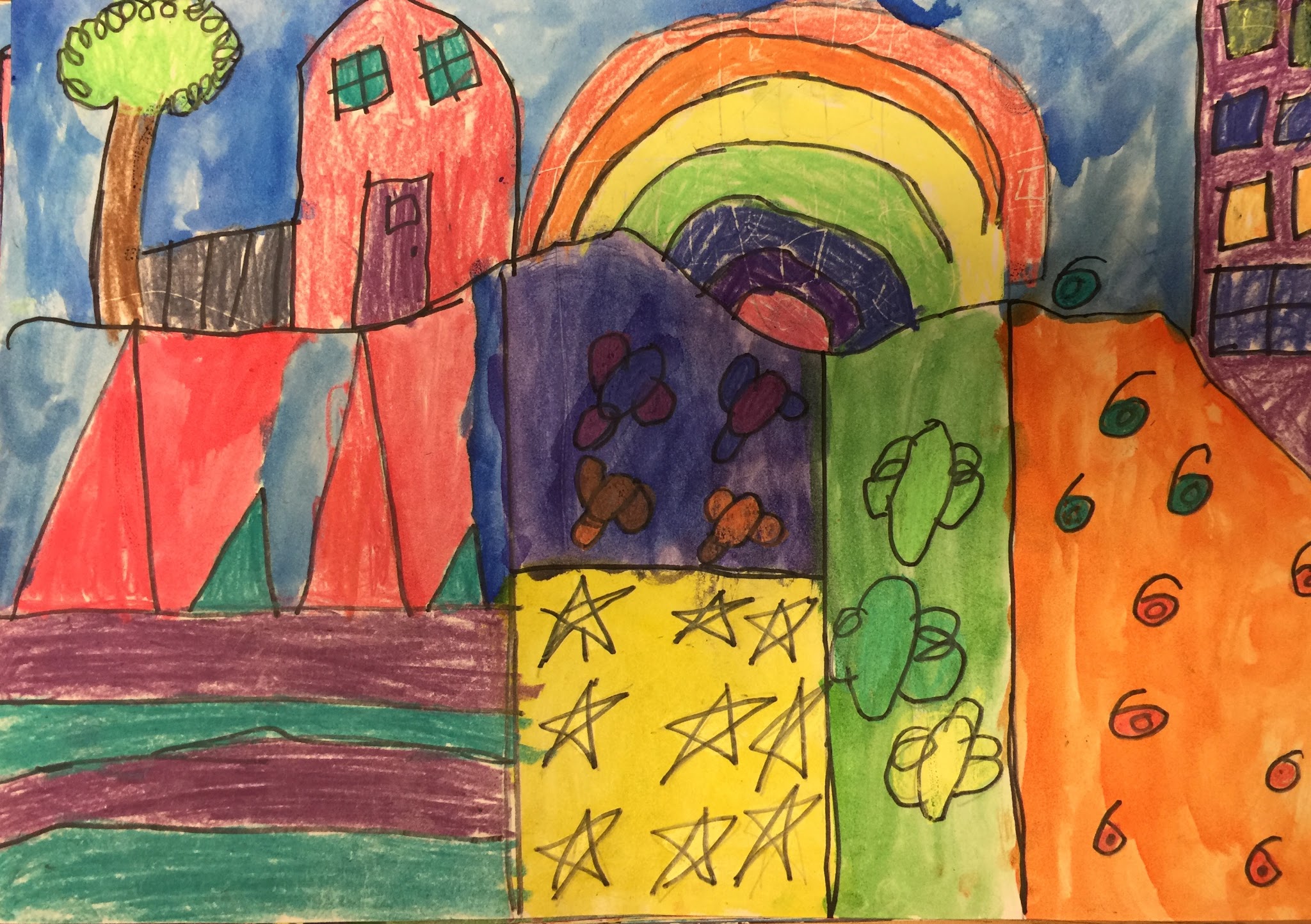 Mrs. Harris' art room: 1st grade Heather Galler folk art landscapes and ...