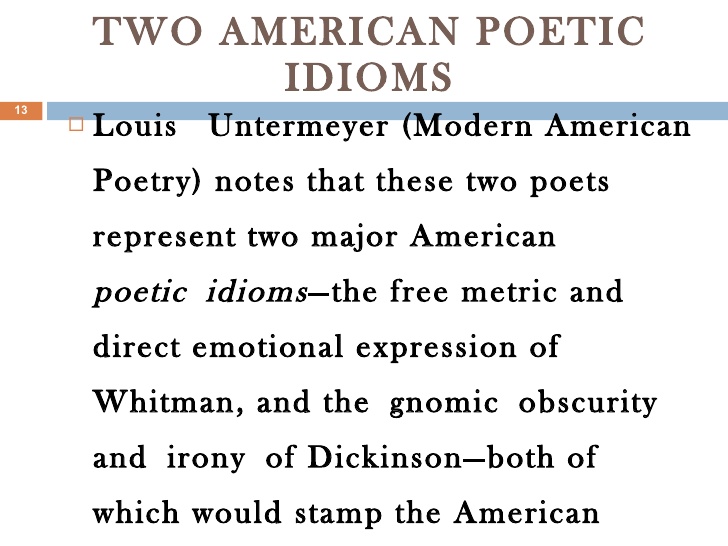 English Literature : 20th Century American Poetry
