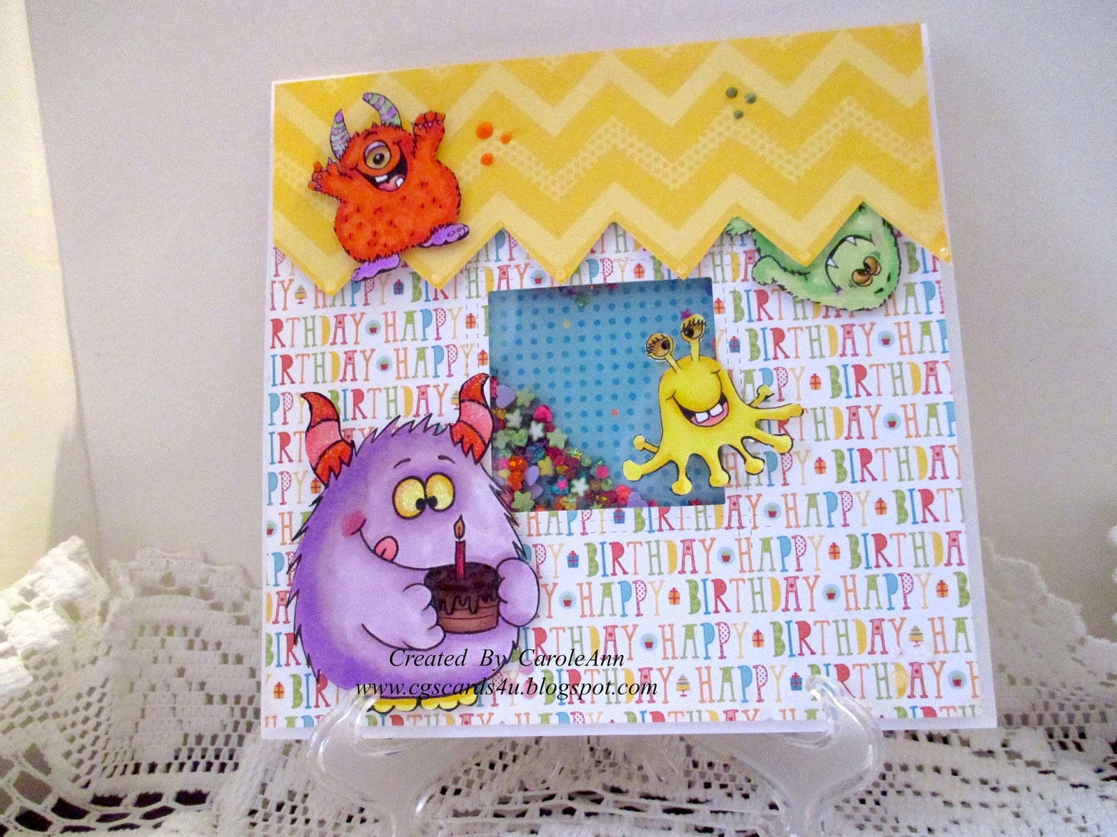 CG'S CARDS 4 U: MONSTER BIRTHDAY WISHES