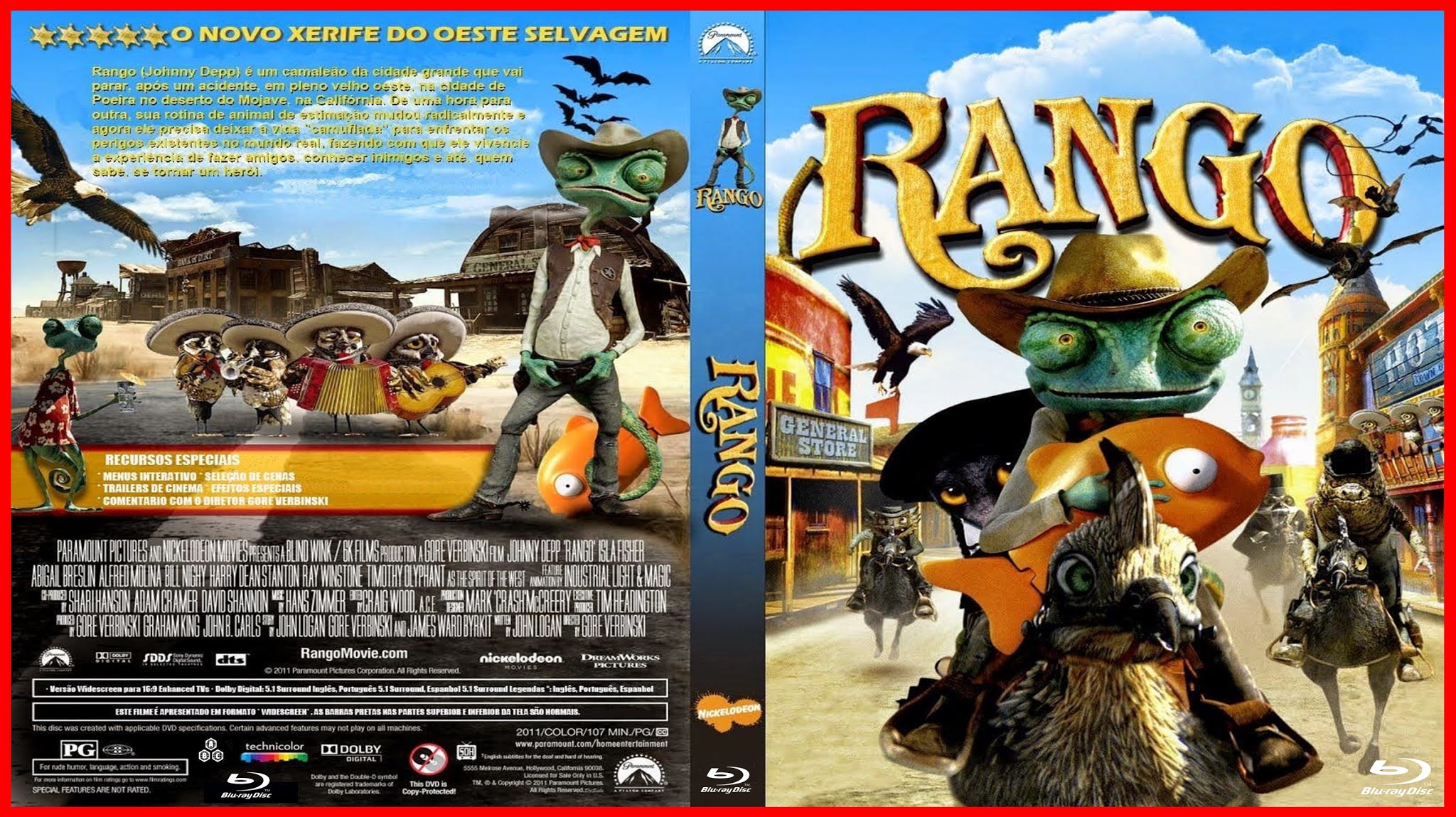 CAPAS DVD-R GRATIS: Rango (2011) - Blu Ray
