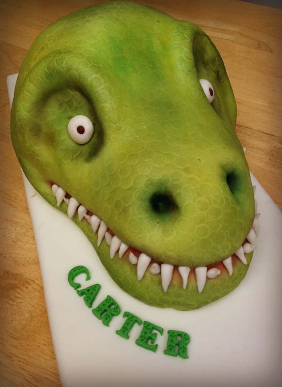 The Crafty Conundrum: SYTYC -T-Rex Cake Tutorial