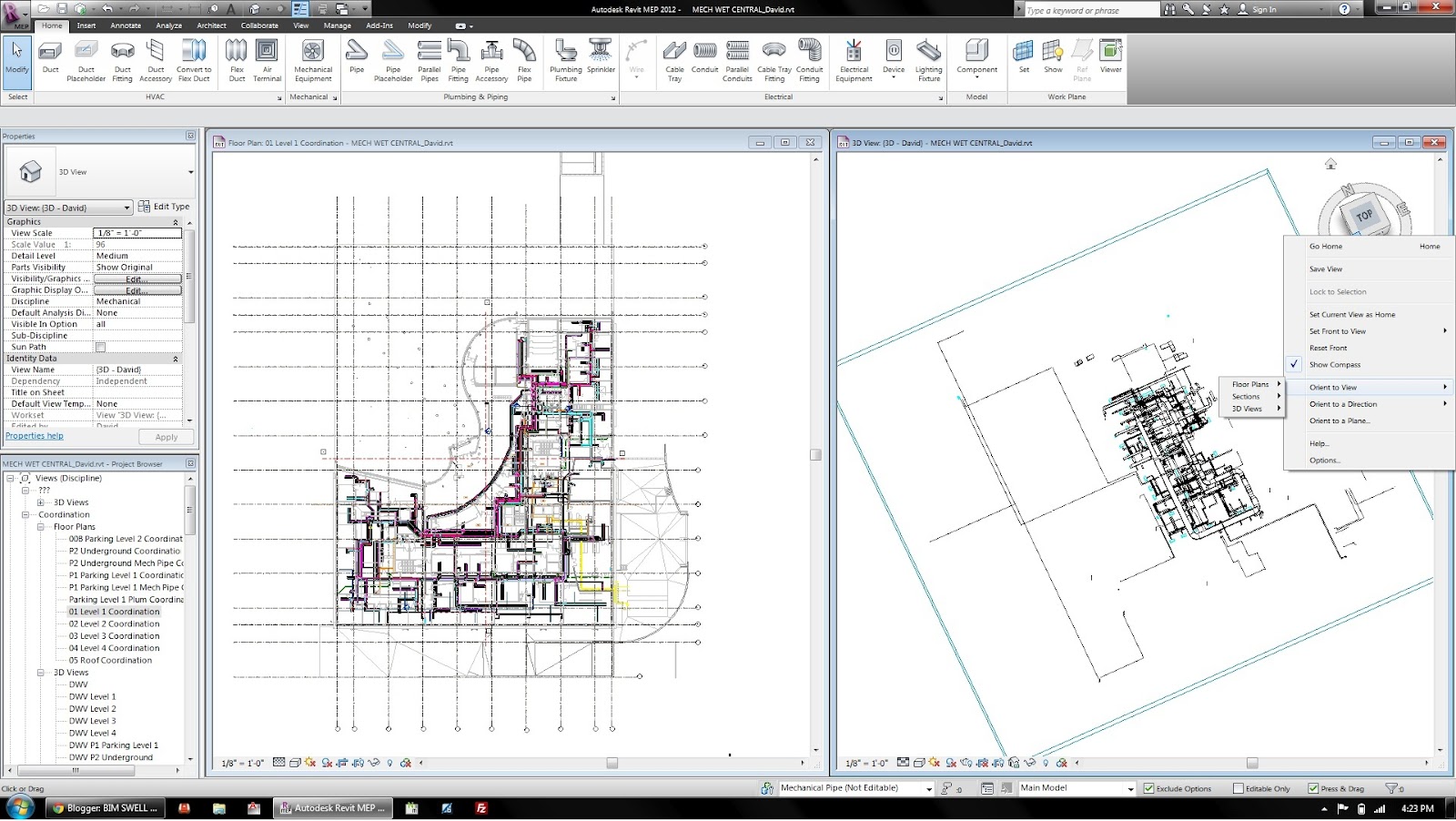 BIM SWELL: Orient 3D Views in Revit