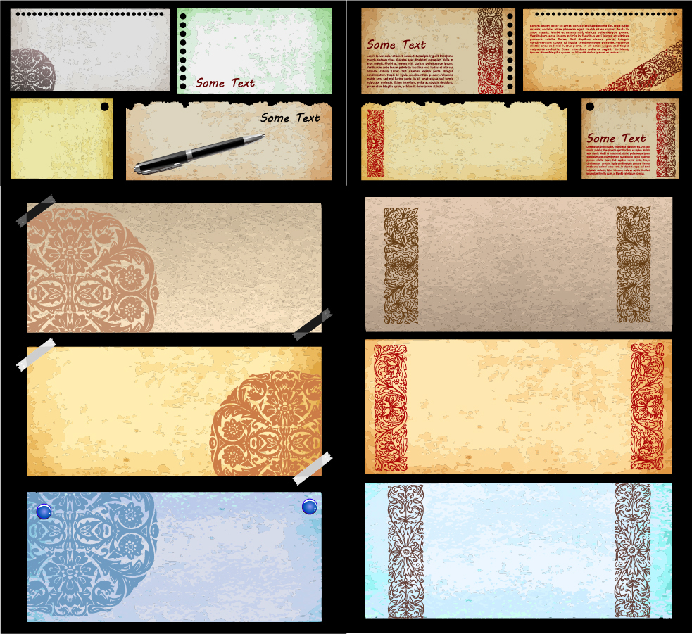 Free Vector がらくた素材庫 古い紙のテクスチャ Fine Texture Of Old Paper Vector イラスト素材