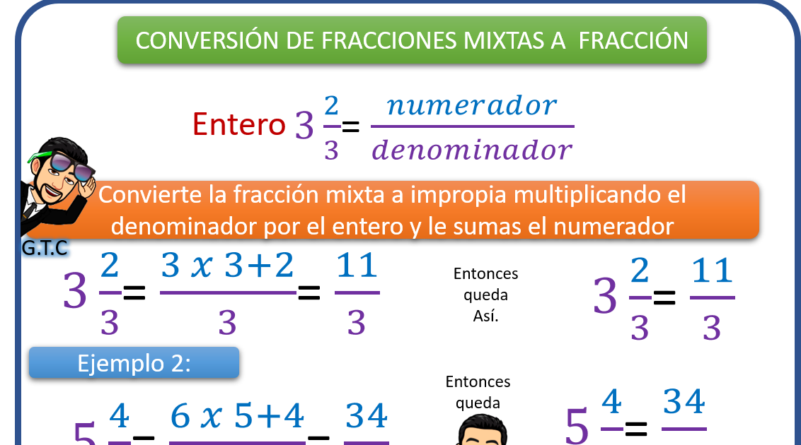 Conversión de una fracción a decimales y viceversa. ~ Profesor ...