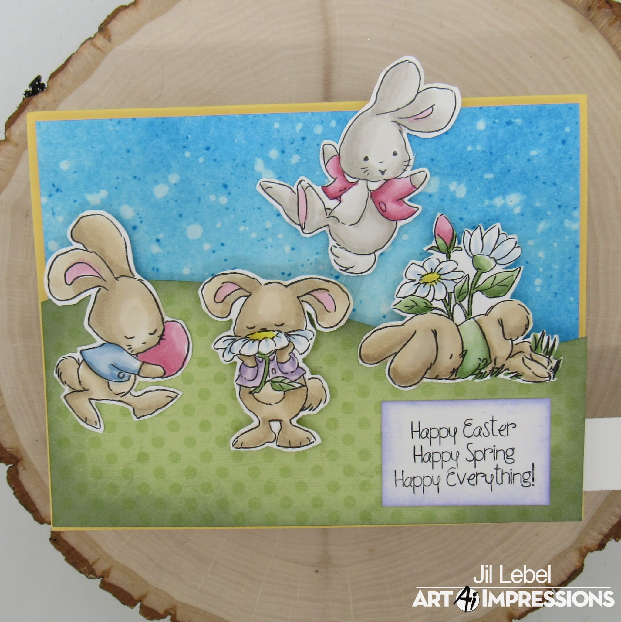 Art Impressions Blog: Easter Bunnies Interactive Card by Jil Lebel