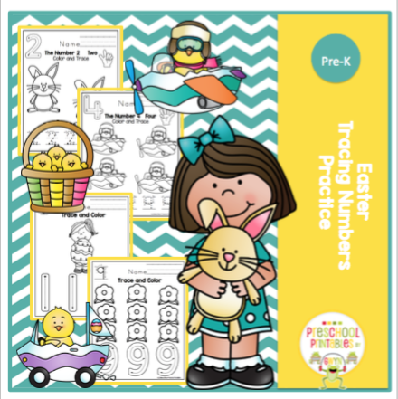 Easter Tracing Numbers 1-10 "No Prep" ~ Preschool Printables