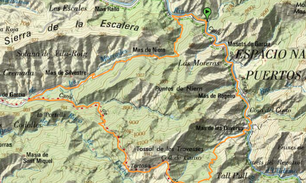MONTAÑAS DE AYER Y DE HOY: BECEITE - Circular al Mas de Nier y Mas de Polli
