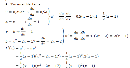 Turunan: Penggunaan Turunan Pertama Grafik Fungsi