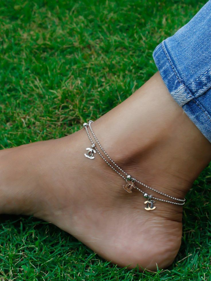 Silver anklets