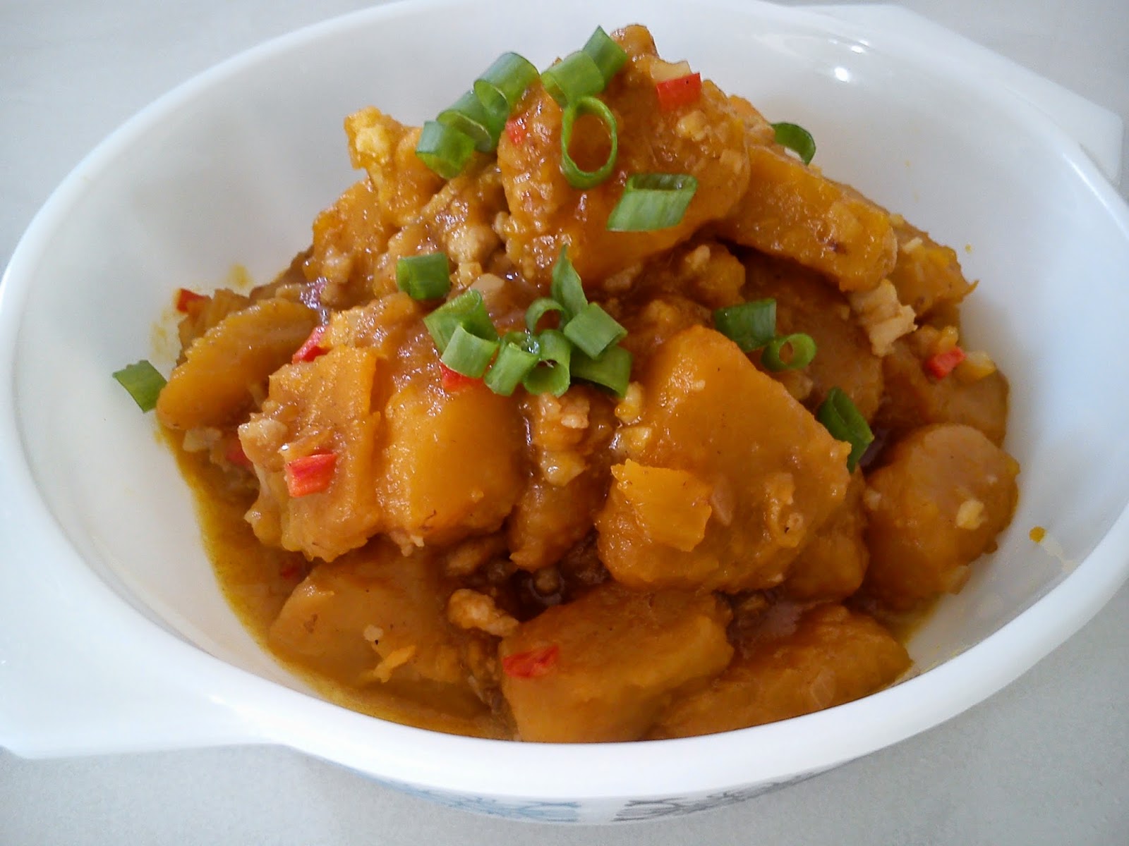 Simple yet yummylicious!: Stewed Pumpkin with salted fish