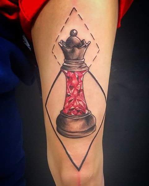 220+ Chess Pieces Tattoos Designs (2020) King, Queen, Board | Tattoo ...
