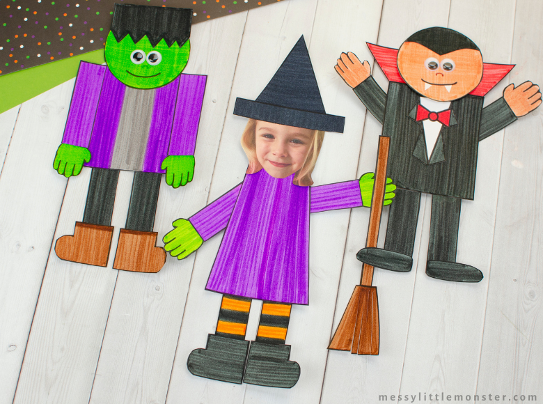 Halloween Mix & Match Paper Crafts for Kids (template included ...
