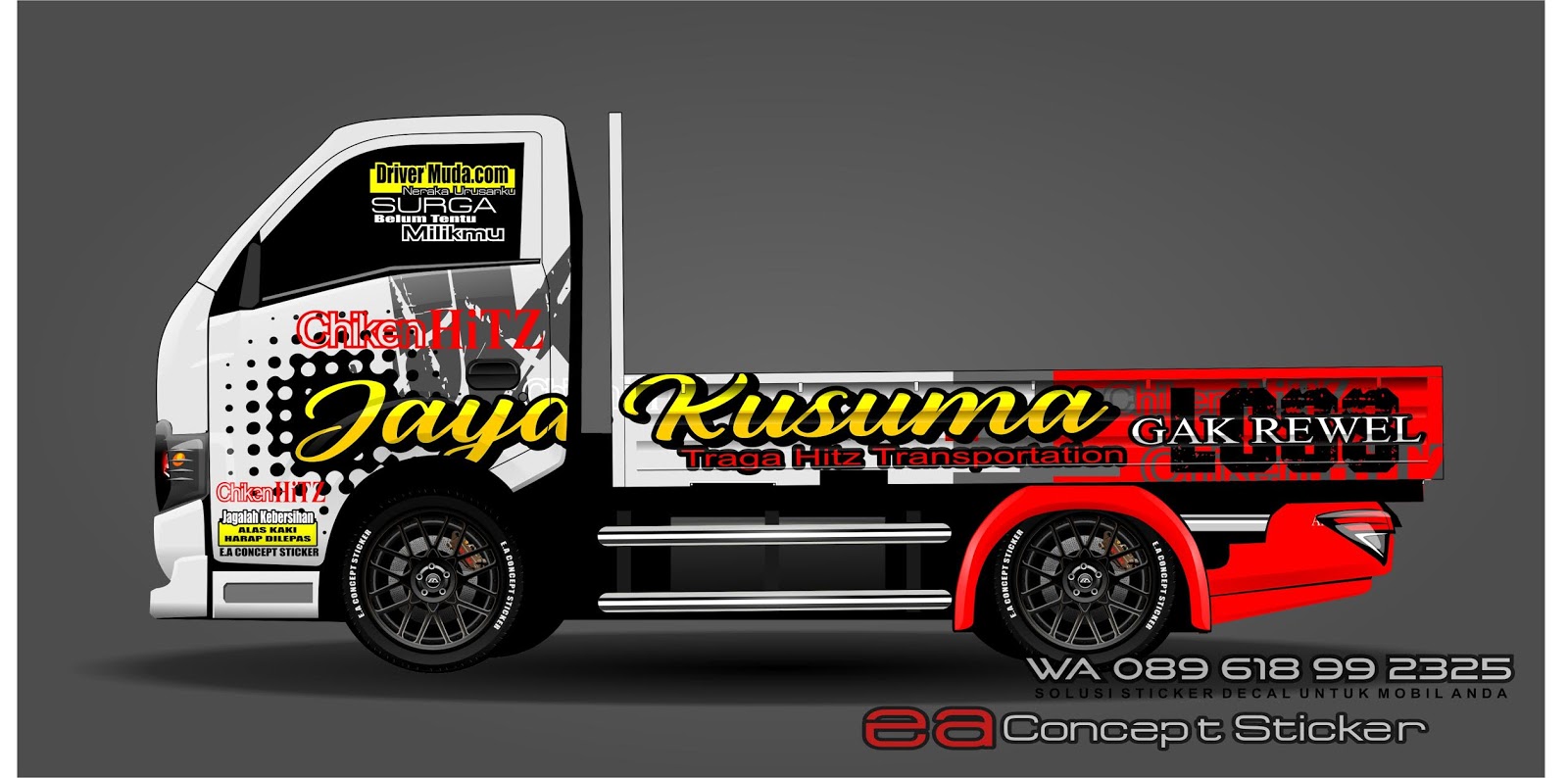 sticker modifikasi isuzu traga denpasar bali | CUTTING STIKER DI ...