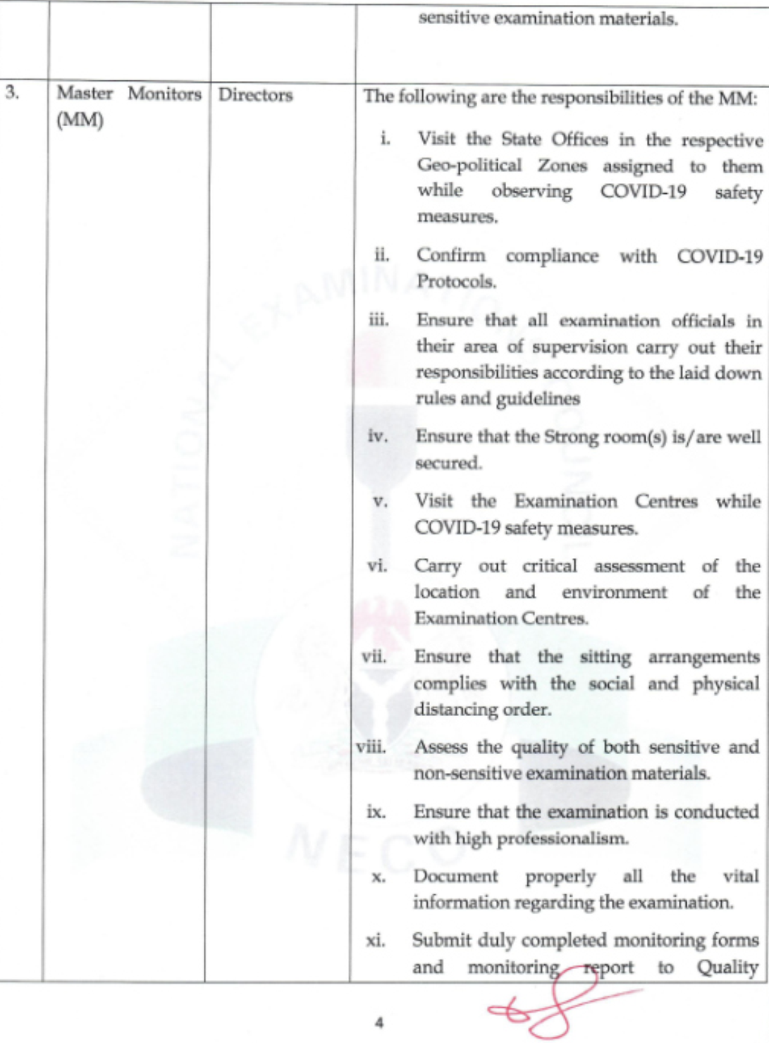 NECO 2020 BECE Manual & Monitoring Forms [Download in PDF]