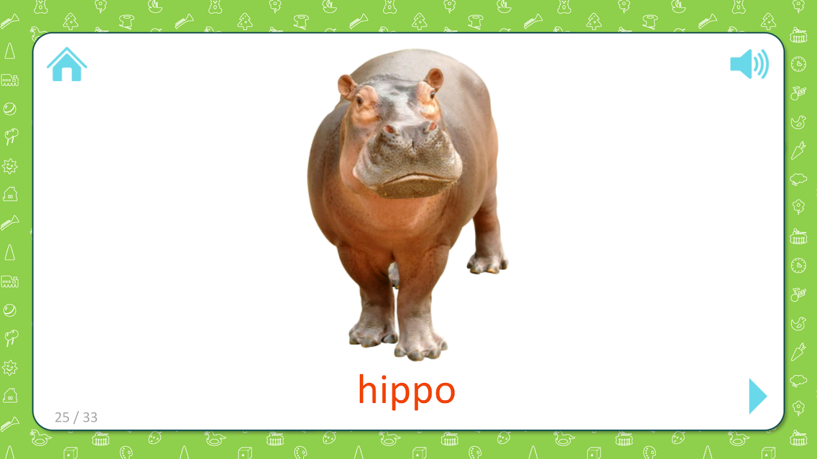 FlashCards For Kids: Hippo - Wild Animals - Flashcards for Kids