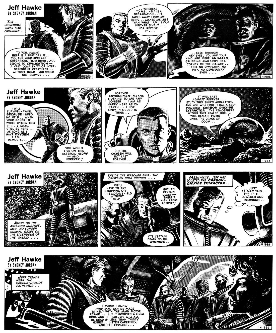 Hairy Green Eyeball 3: Jeff Hawke — UK Science Fiction comic strip ...