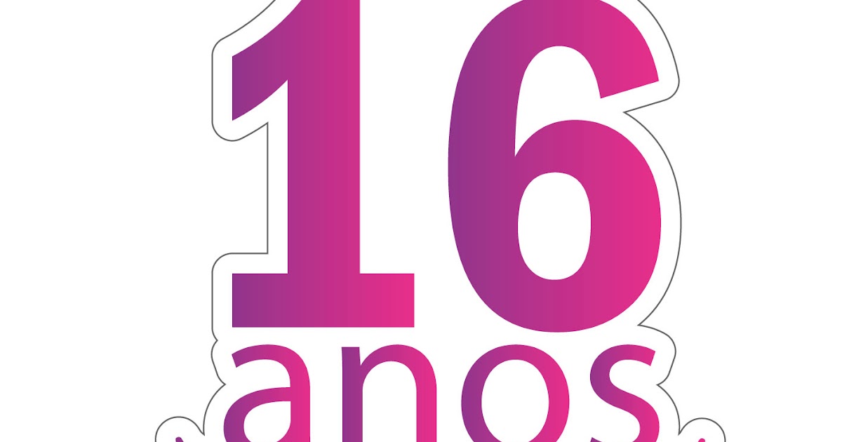 Topo de bolo 16 anos para imprimir