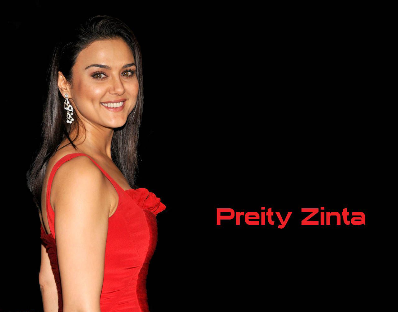Beautifull Wallpapers: Preity Zinta in Red Dress