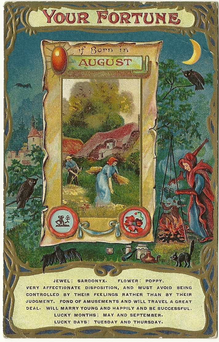 gold country girls: Celebrating August in Vintage Postcards