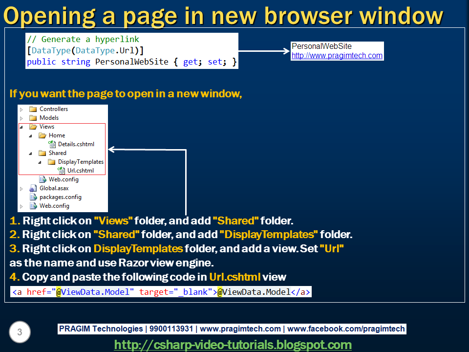 Sql Server Net And C Video Tutorial Part 42 Opening A Page In New Browser Window In Mvc