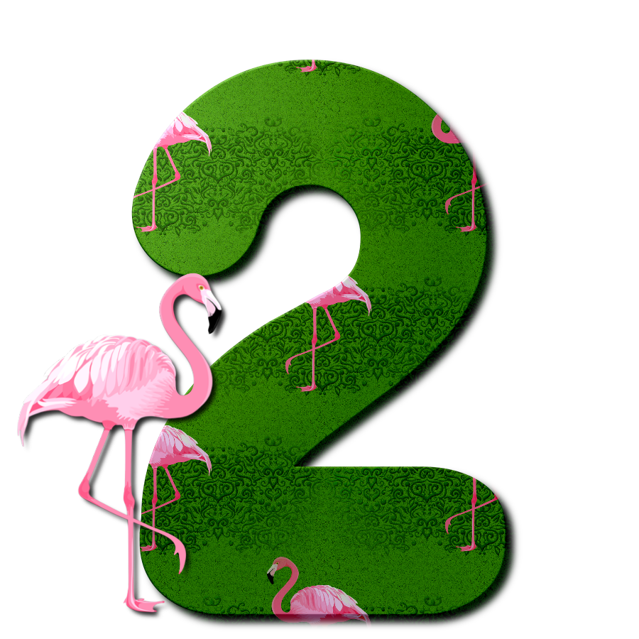 M. Michielin Alphabets: FLAMINGO GREEN GRASS TEXTURE ALPHABET, ICONS ...