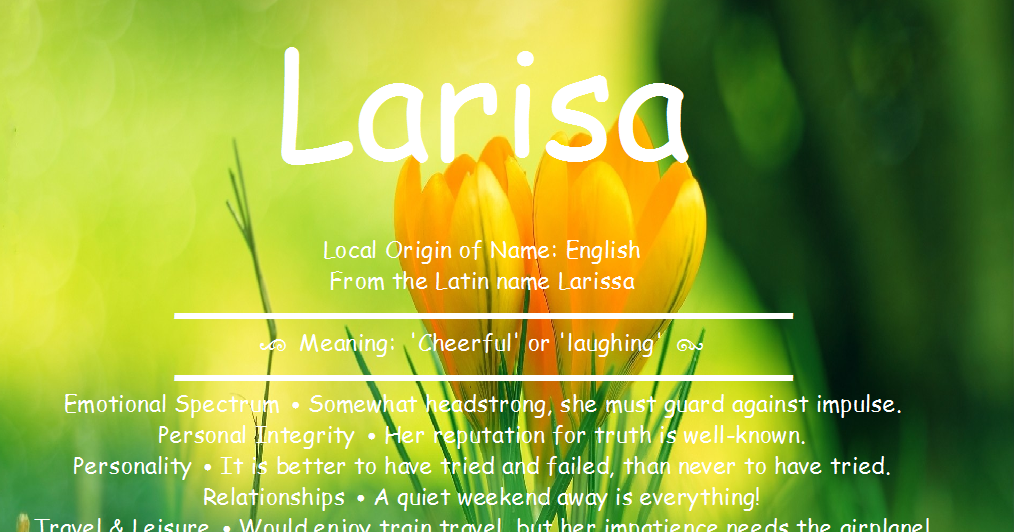 Larisa Name