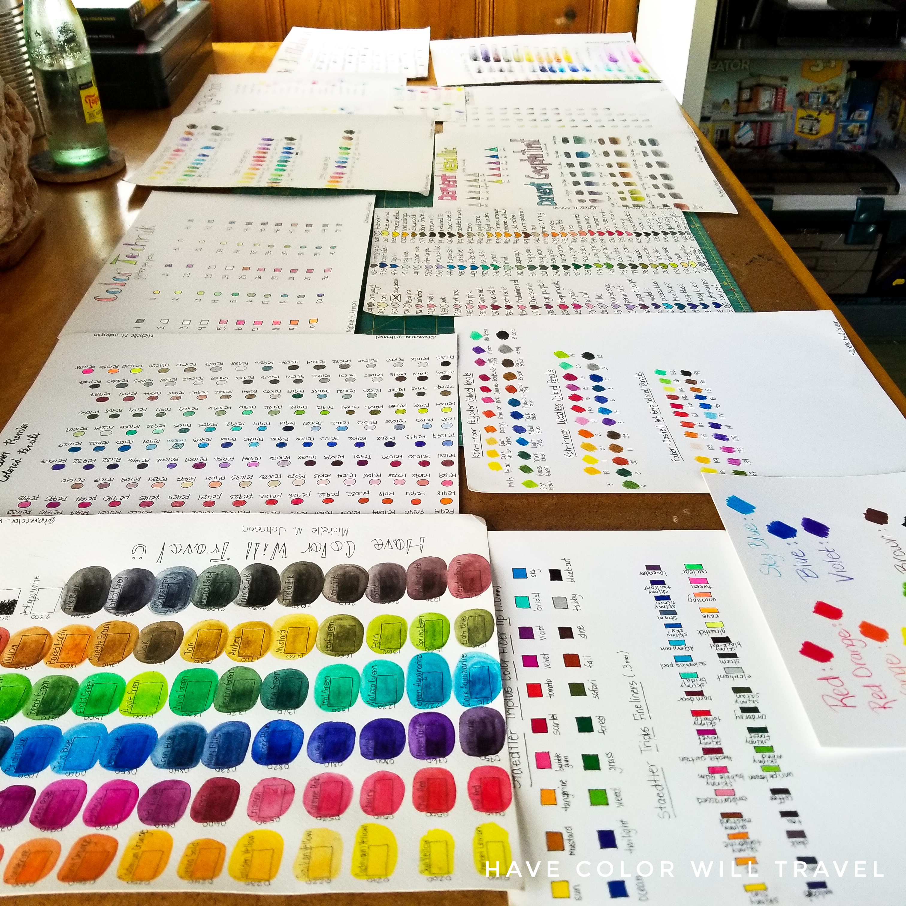 How (and why) to color chart all your art supplies