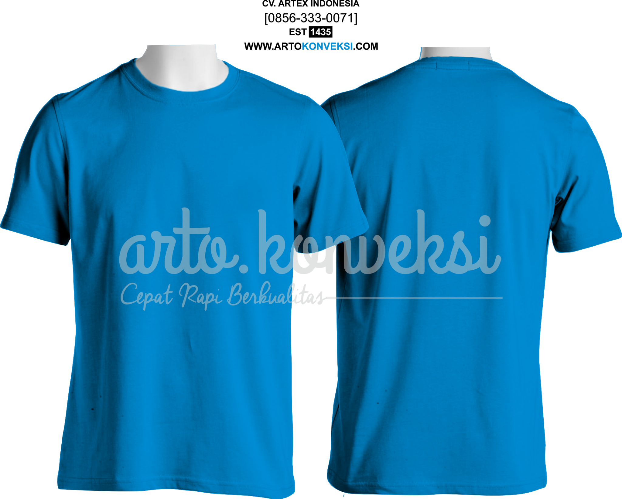 Kaos Polos Depan Belakang - 0856-333-0071 Konveksi & Bordir Kaos Polos Depan Belakang - 0856-333-0071 Konveksi & Bordir