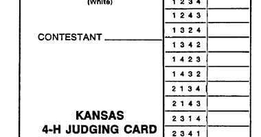 Learning to judge 4-H Livestock Judging Programs: What to do at a Contest