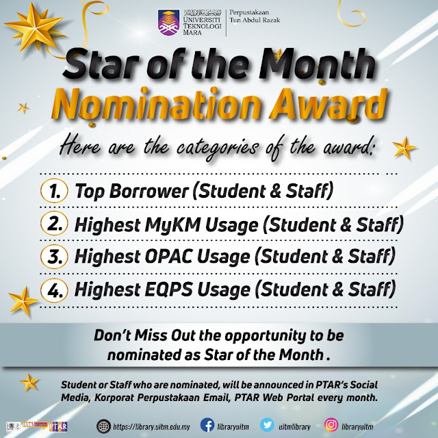 Star of the Month Nomination Award - Perpustakaan UiTM