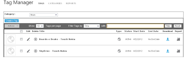 Este é o local onde gerencia suas tags, para criar uma nova tag você ...
