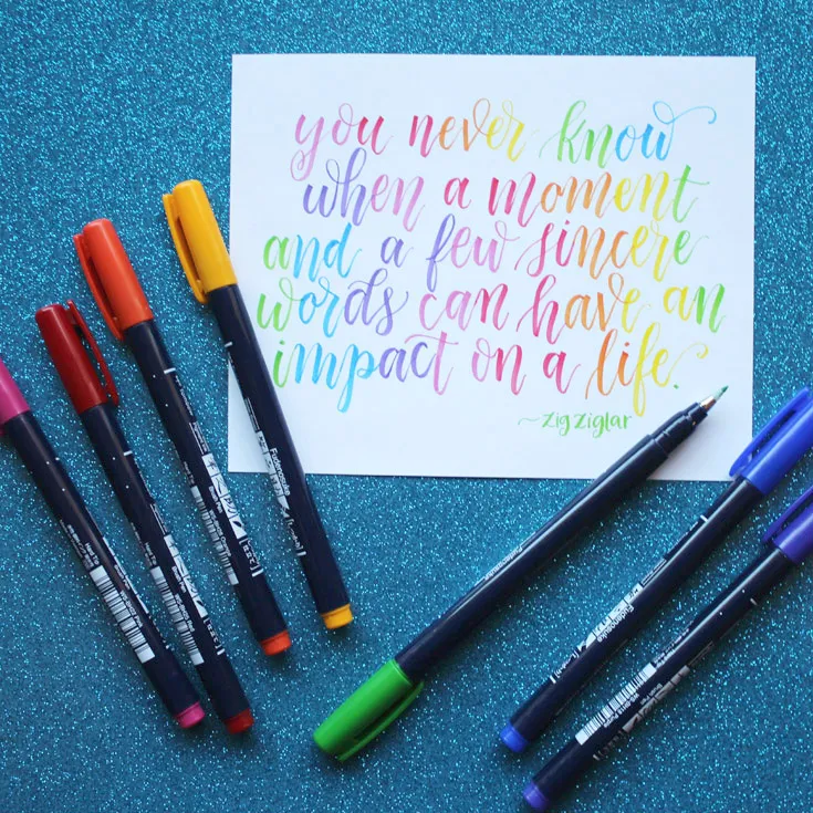 Tombow Fudenosuke Colors + Dot Grid Journal + Mono Drawing Pens!