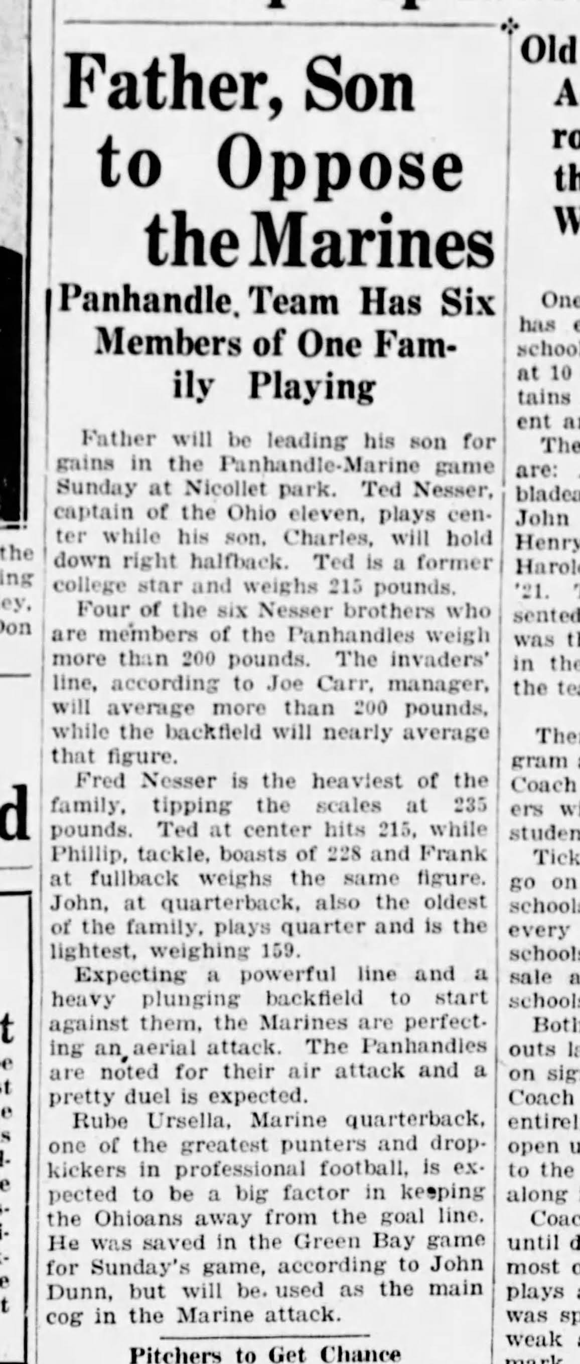 Pro Football Journal: 100th Anniversary: Ted & Charles Nesser—NFL's ...