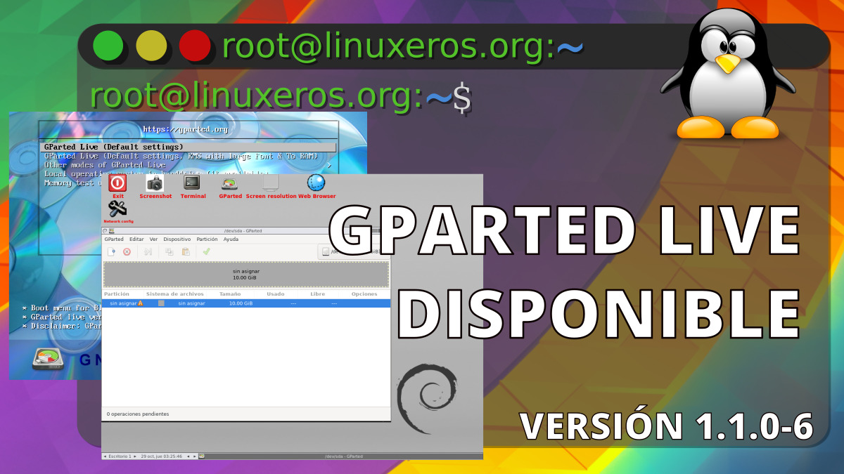 GParted Live 1.1.0-6 - Novedades y Cambios ~ Linuxeros