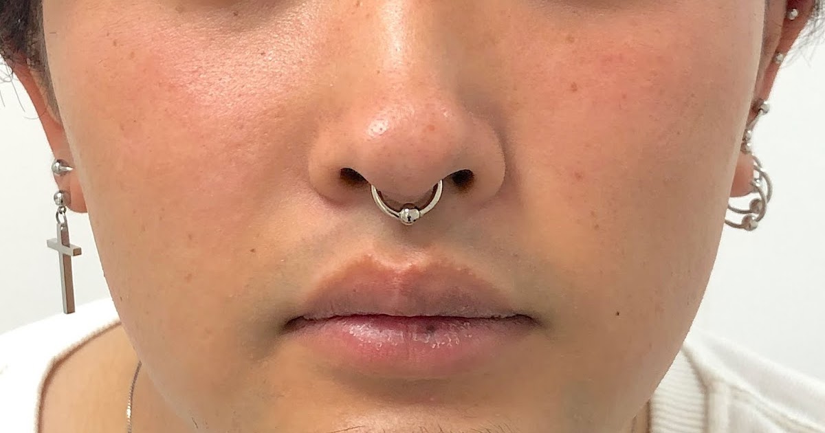 NINE BODY PIERCING BLOG: Septum with Anatometal Captive Bead Ring!!! セプタム