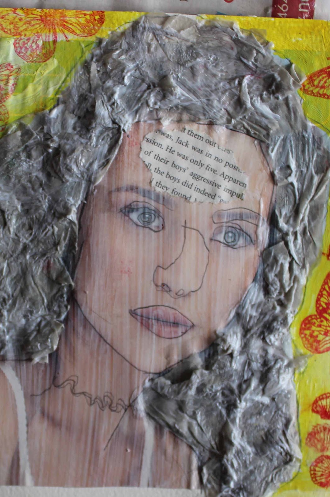 Creating and Educating: Mixed Media Magazine Faces